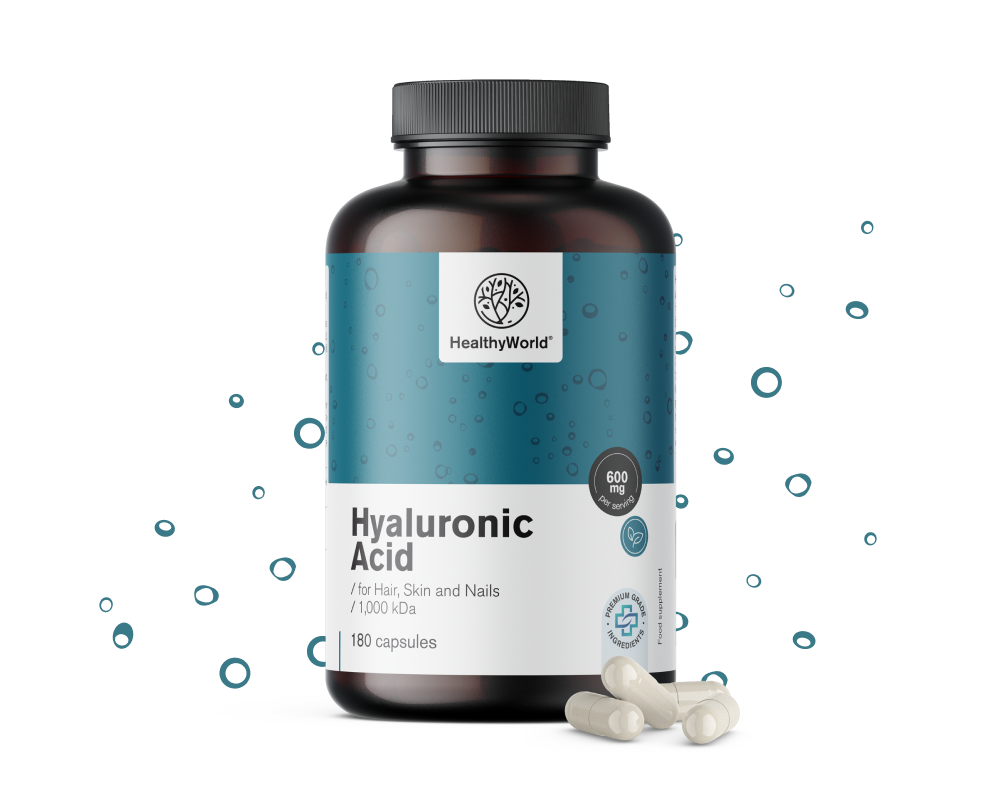 Хиалуронова киселина 600 мг 180 капсули Healthyworld Bg