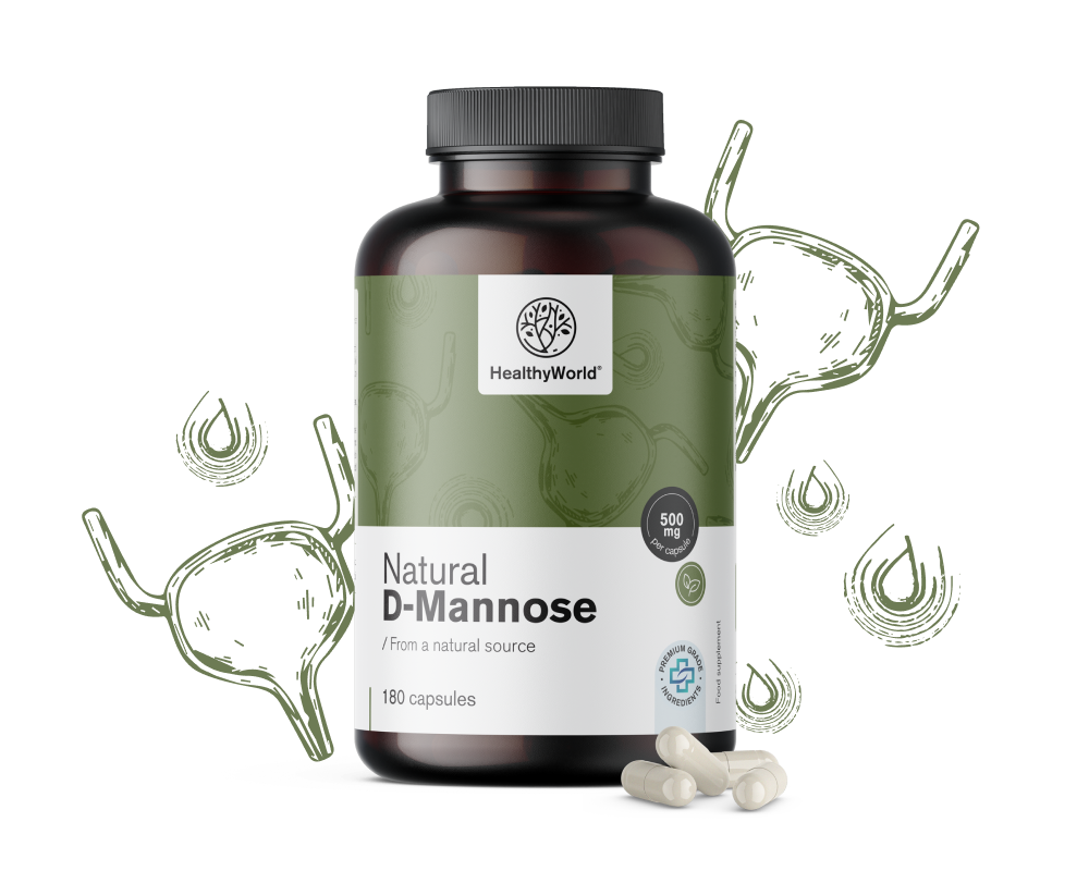 3x D-маноза 1500 мг, общо 540 капсули - HealthyWorld.bg